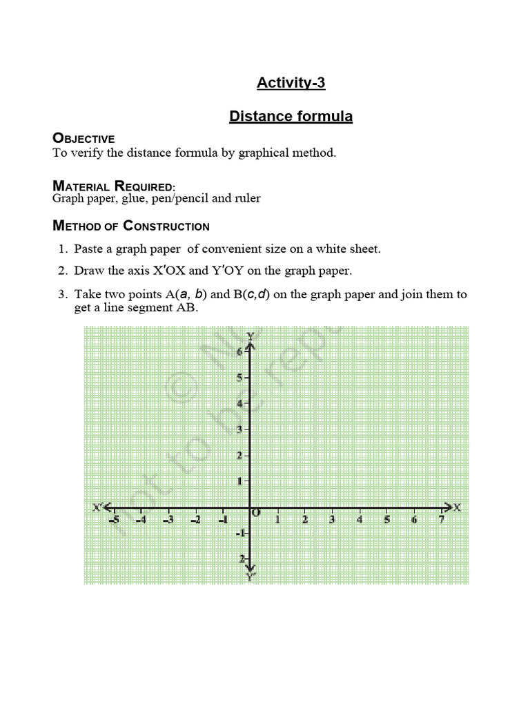 Activity - 3 - Coordinate Geometry - Distance Formuluae-1 | PDF