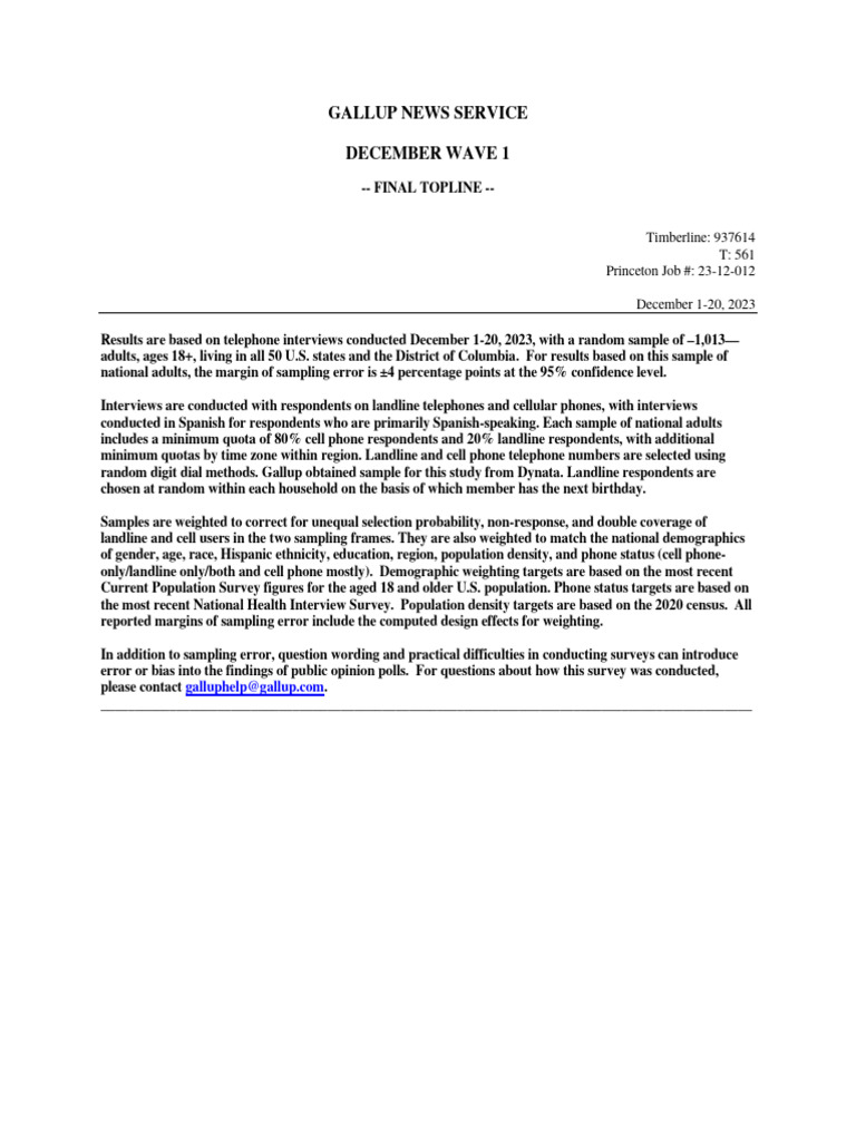 Democracy Gallup Poll | PDF