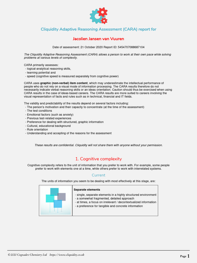 Cliquidity Adaptive Reasoning Report | PDF | Reason | Metacognition