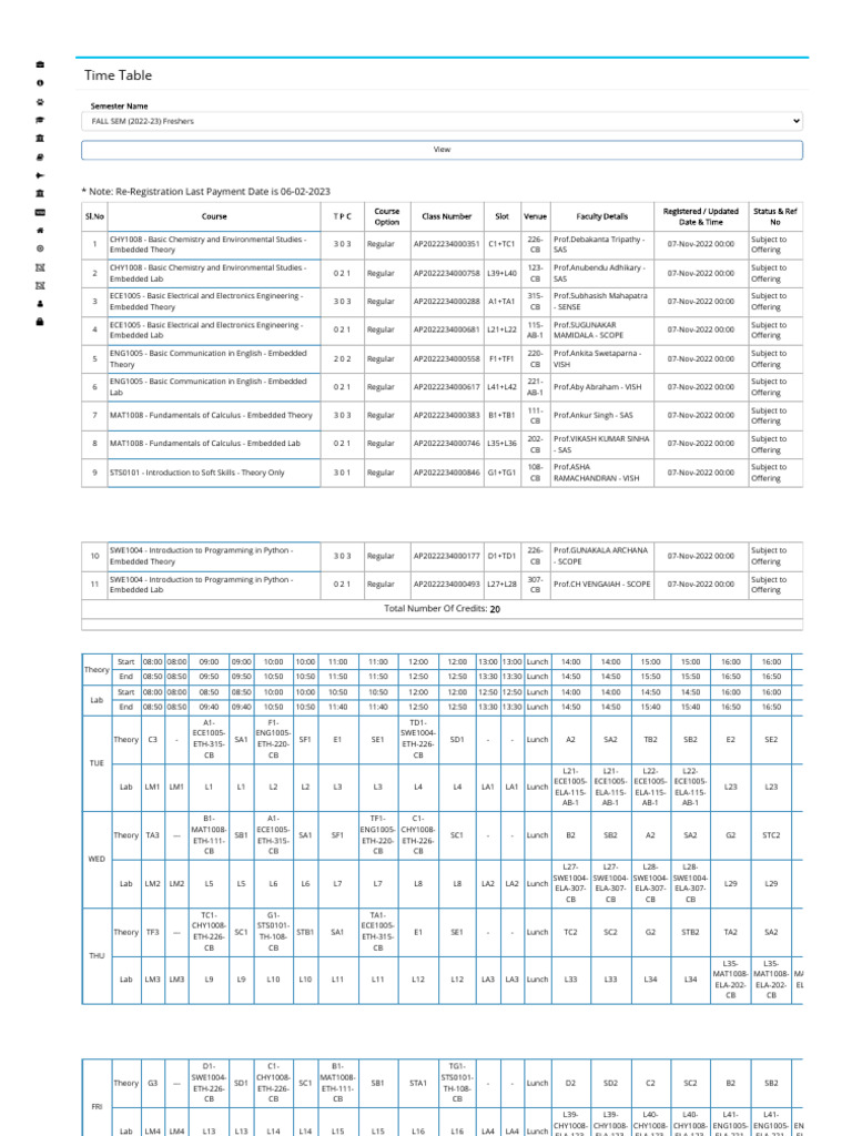 Fall Sem 2022-2023 Freshers | PDF | Electronics | Electrical Engineering