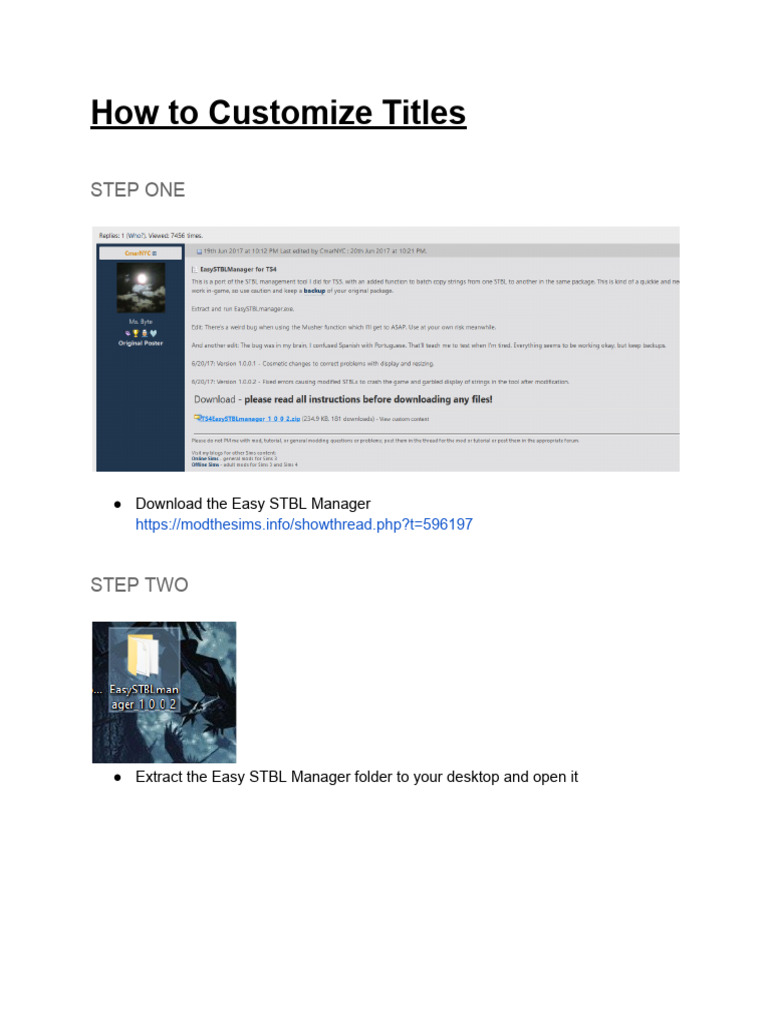 How To Customize Titles | PDF | Computers