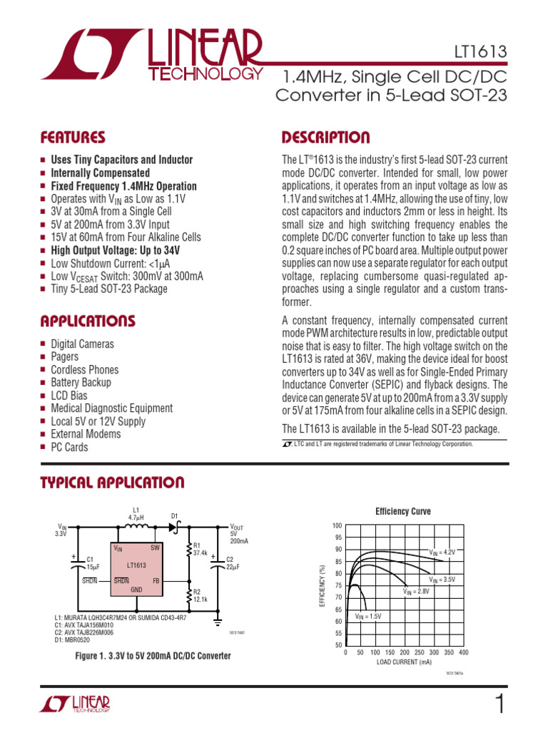 Linear LT1613 | PDF