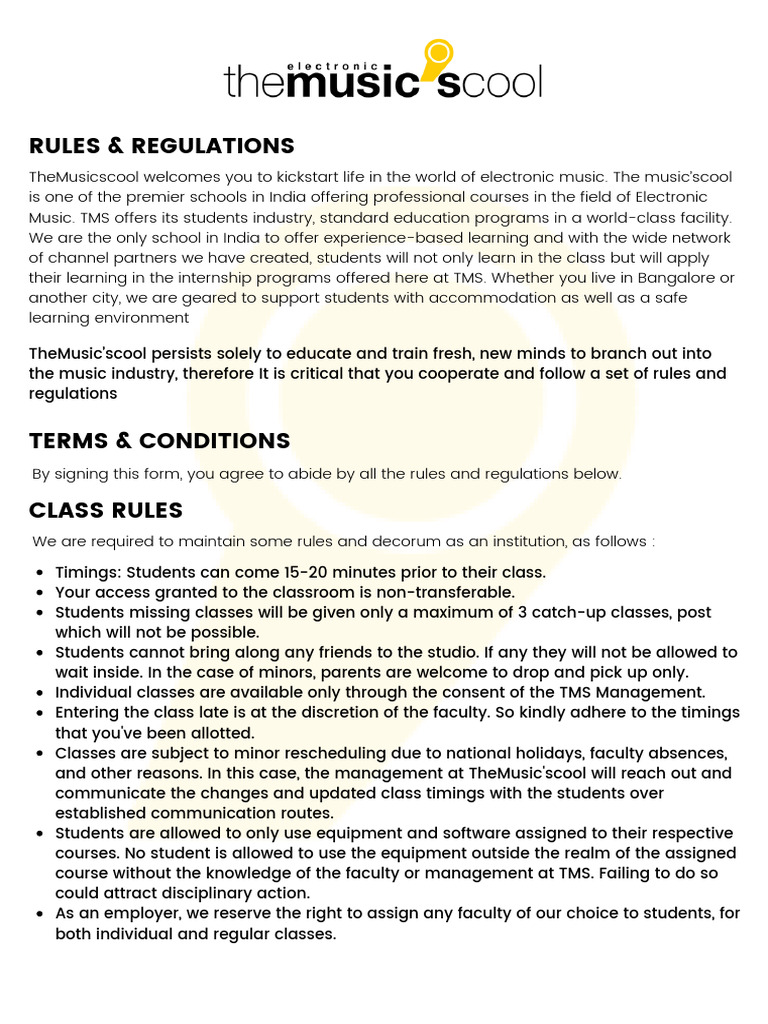Rules & Regulations | PDF
