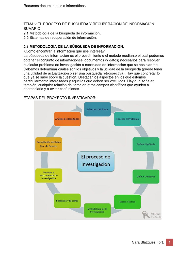 Tema 2 El Proceso de Busqueda y Recuperacion de Informacion (14 - 34) | PDF