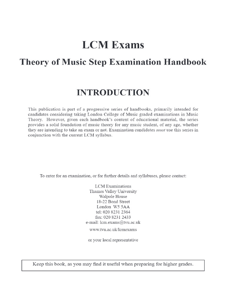 LCM Theory Handbook Step | PDF