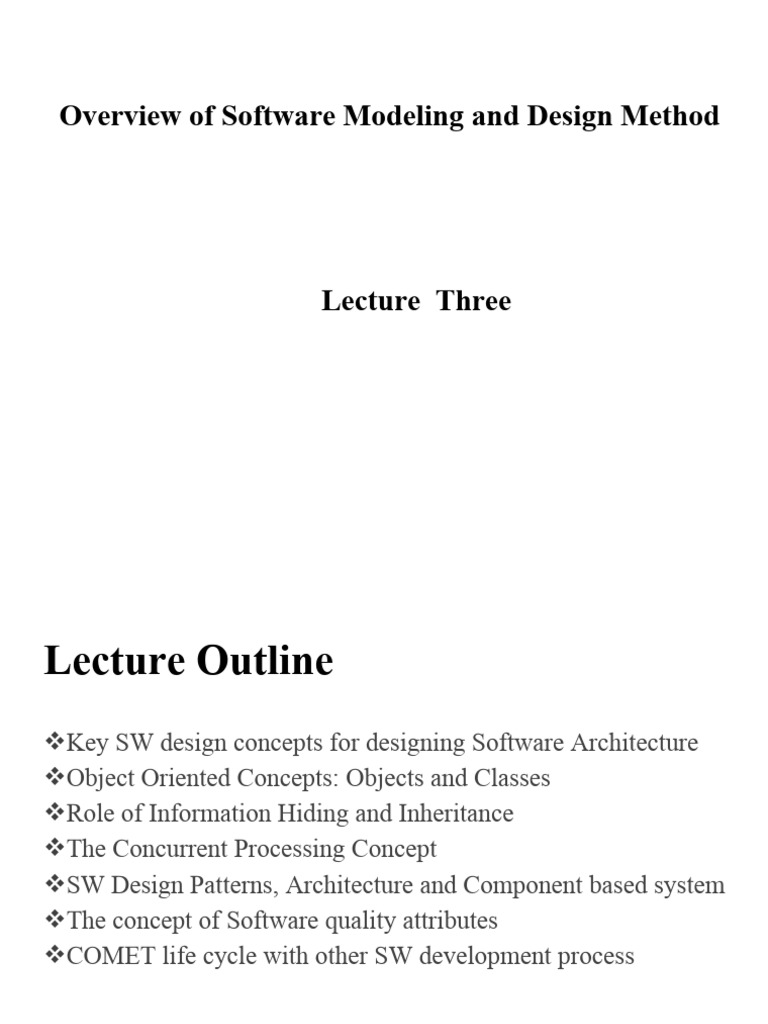 Lect 3 Software Design and Architecture | PDF