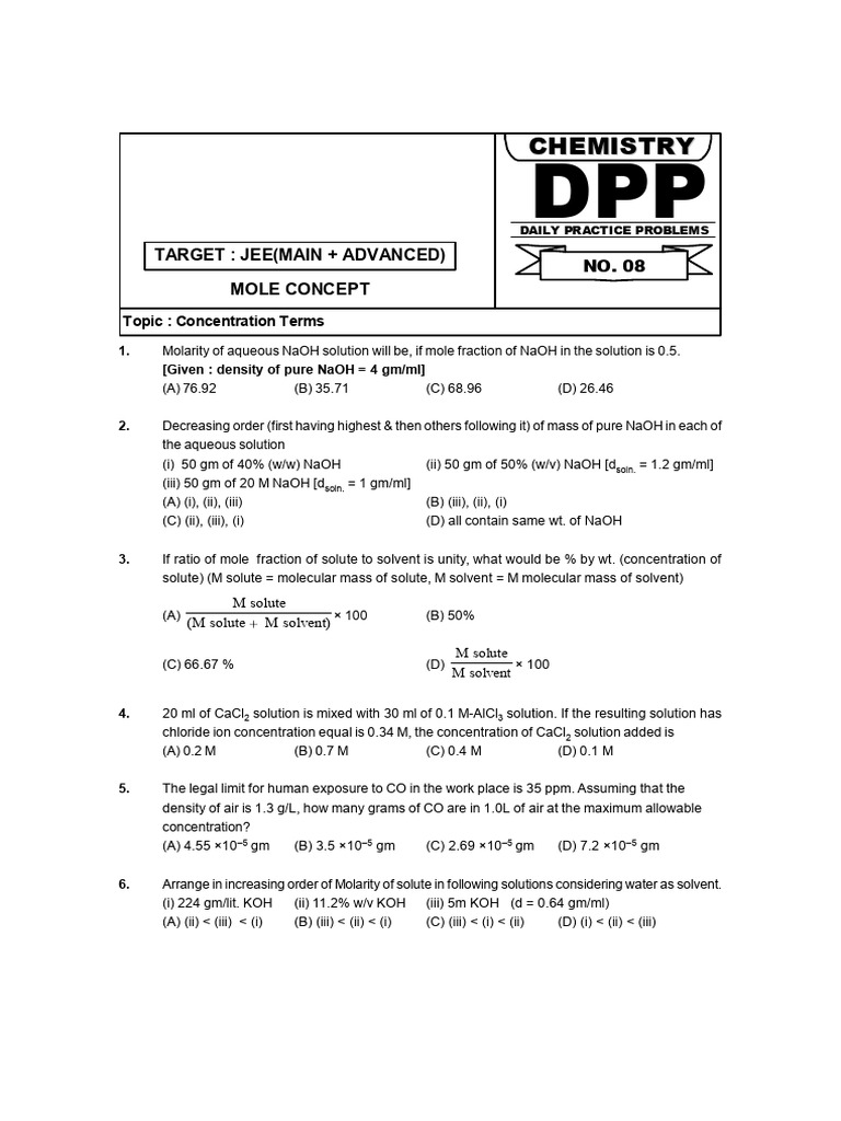 DPP 8 MOle | PDF