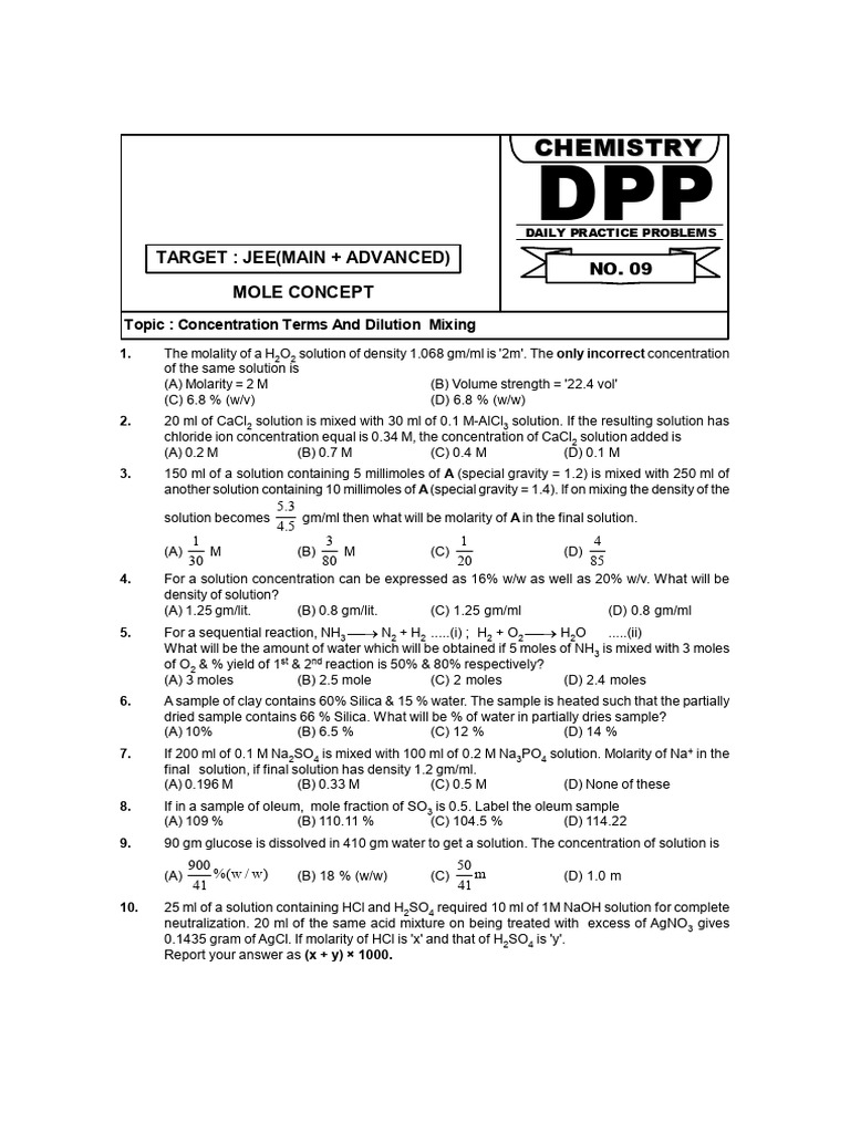DPP 9 MOle | PDF