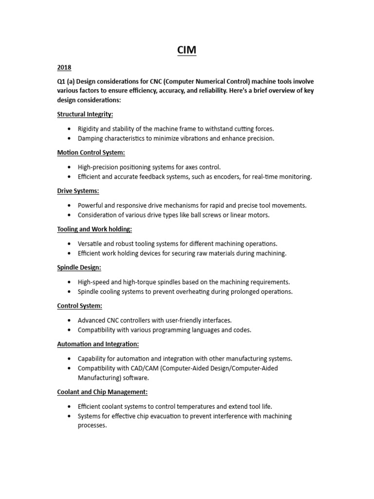 Cim 2018 End Term | PDF