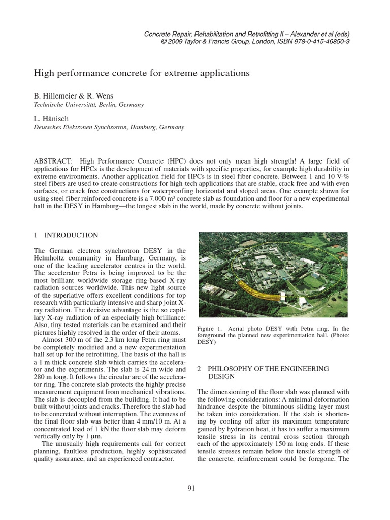 High Performance Concrete For Extreme Applications | PDF