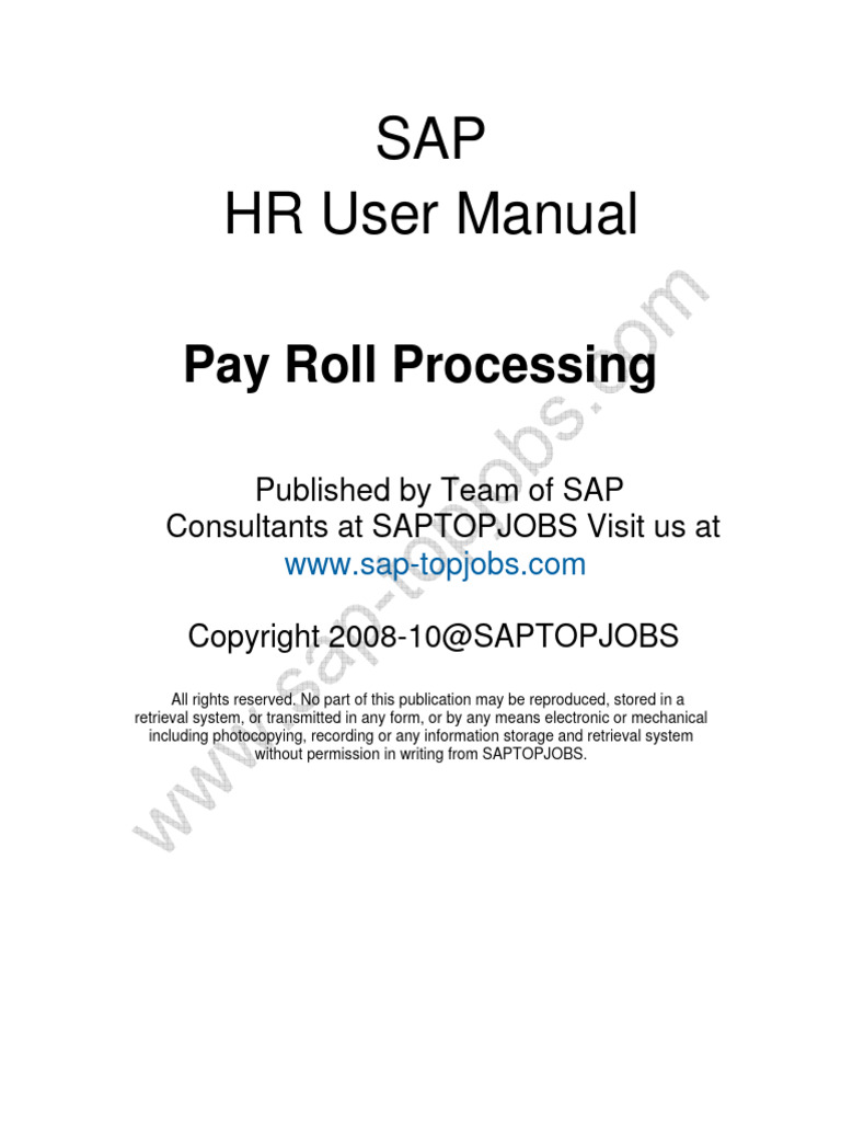 HR Pay Roll User Manual | PDF | Payroll | Paycheck