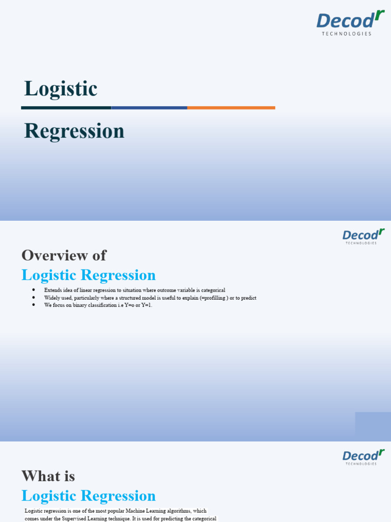 13 Logistic Regression Main | PDF