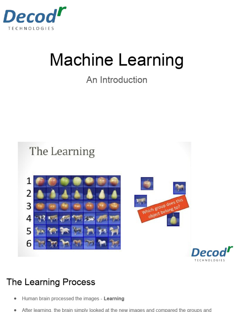 11 Introduction to Machine Learning | PDF