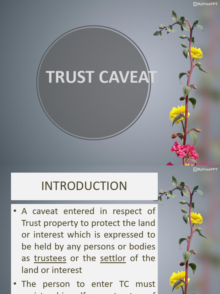 Trust Caveat | PDF