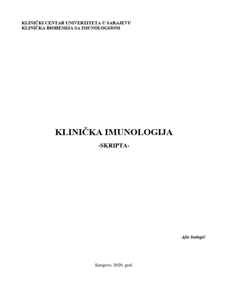 Klinička I - Skripta | PDF