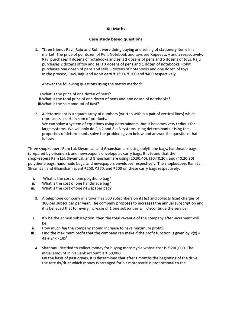 Class XII Maths | PDF