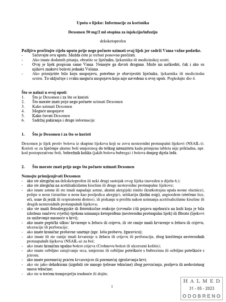 Dexomen Inj PIL | PDF