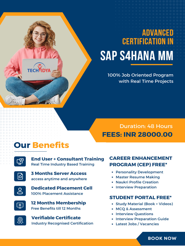 SAP MM HANA Training Curriculum - TechVidya | PDF
