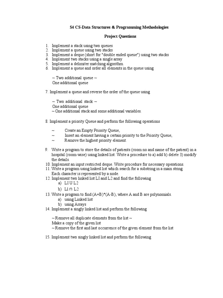 Ds Lab Questions 2 Queue Abstract Data Type Algorithms And Data Structures Free 30 Day