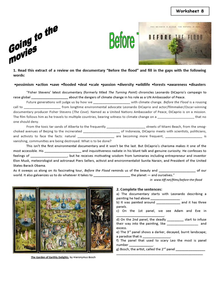 8 Beforetheflood Worksheet | PDF