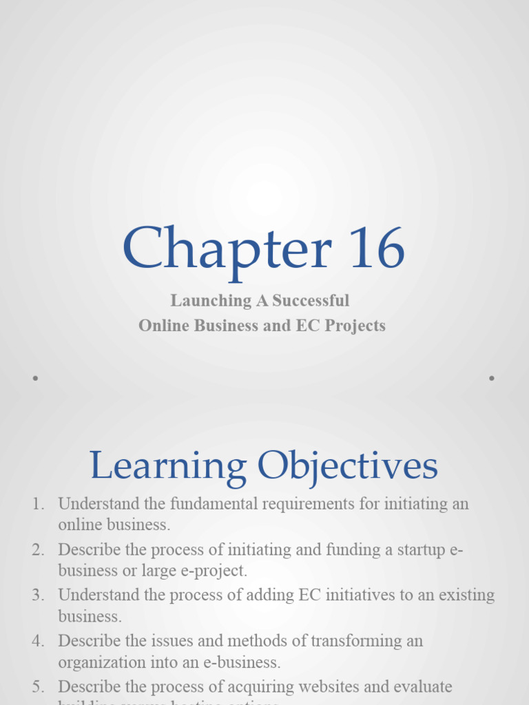 03b Launching EC Project - Part5-Chap16-Book | PDF