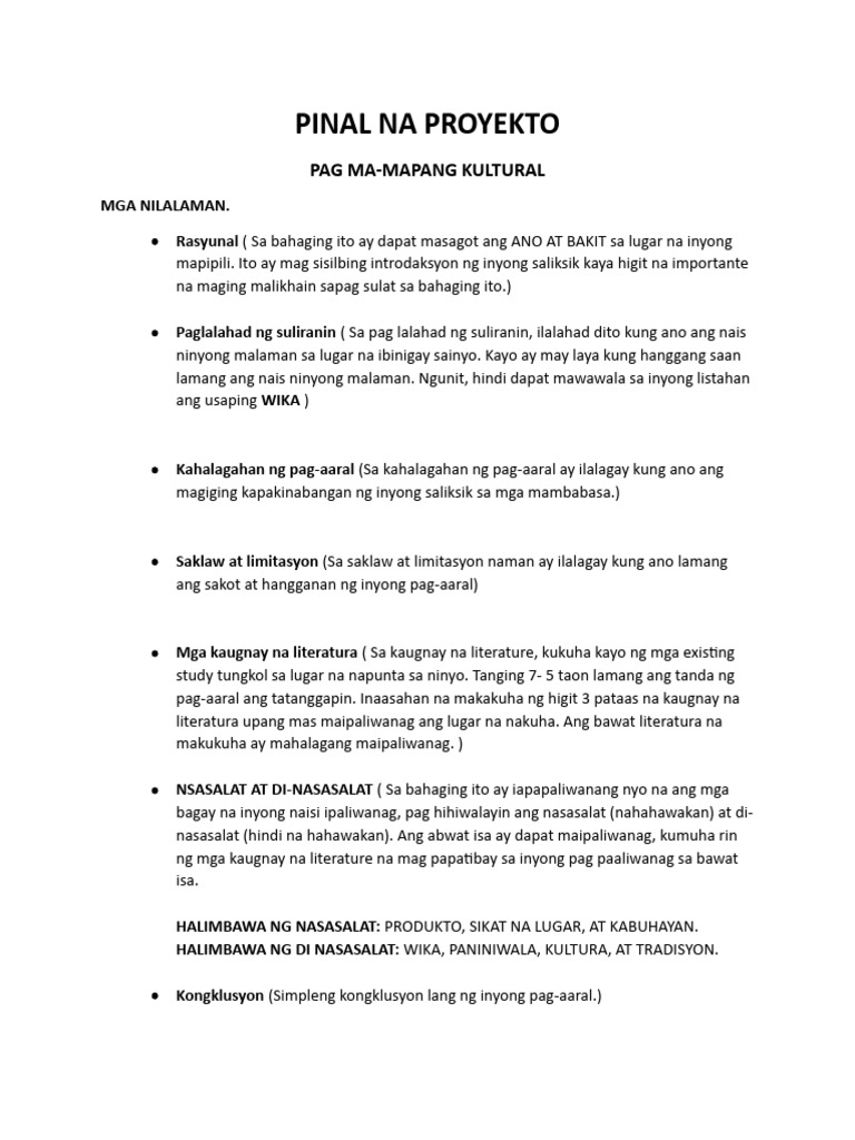 Pinal Na Proyekto | PDF