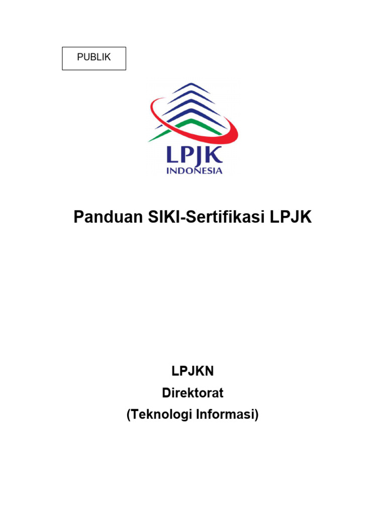O06022-Panduan Siki-Sertifikasi LPJK-4.0 | PDF