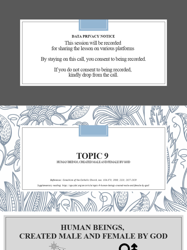 9 Human Beings Created Male and Female by God | PDF | Image Of God ...