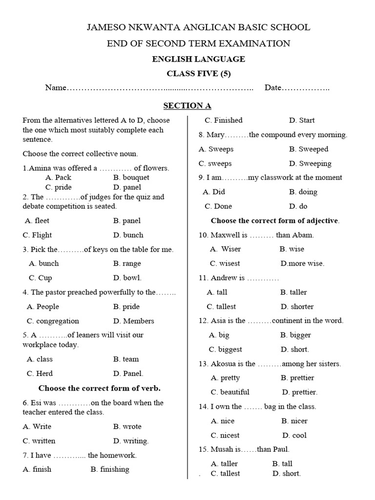 Class 5 English | PDF