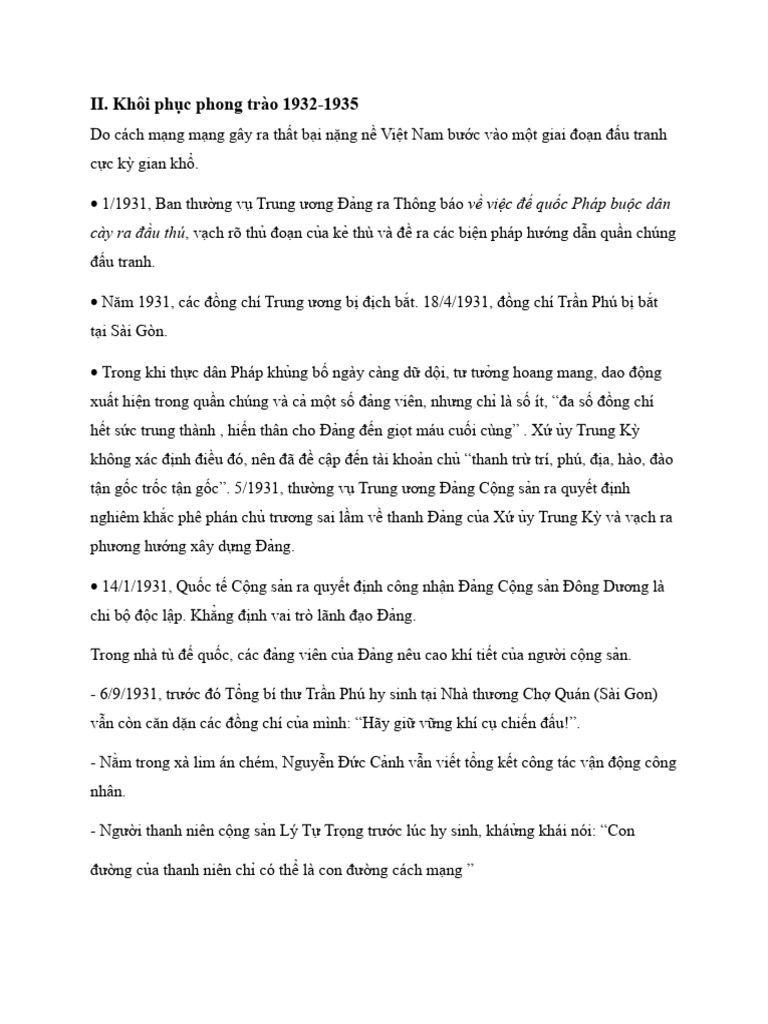 Khôi PH C Phong Trào Năm 1932-1935 | PDF