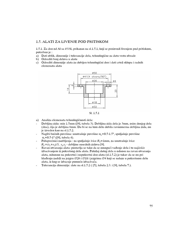 8-Vezbe Alati Za Livenje Pod Pritiskom | PDF