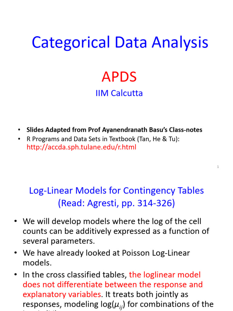 SAHADEB - Categorical - Data - Lecture3 | PDF