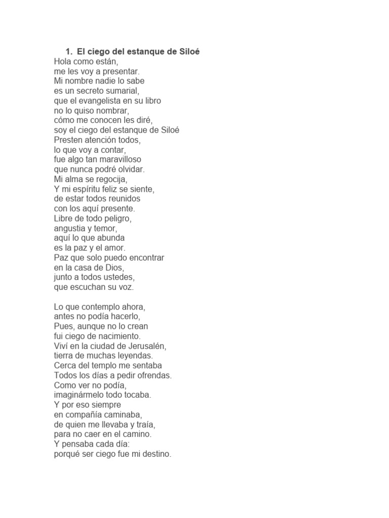 El Ciego en El Estanque de Siloé | PDF