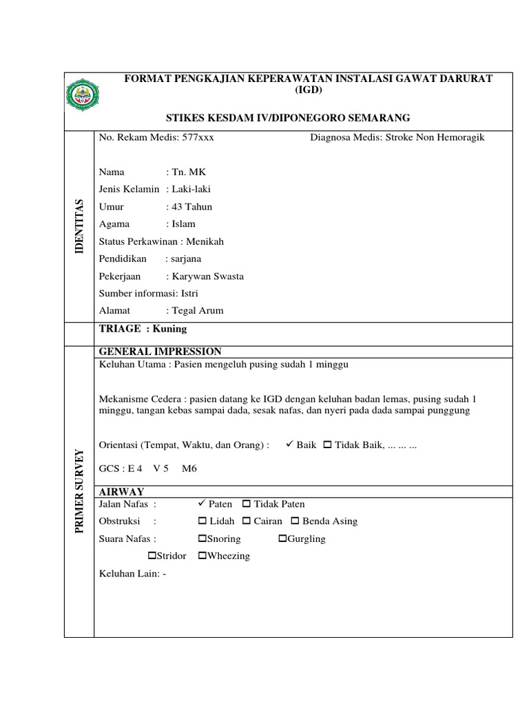 Asuhan Keperawatan - SNH - Gawat Darurat - Revisi | PDF