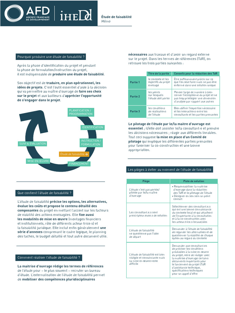 AFD-etude Faisabilite Explications | PDF
