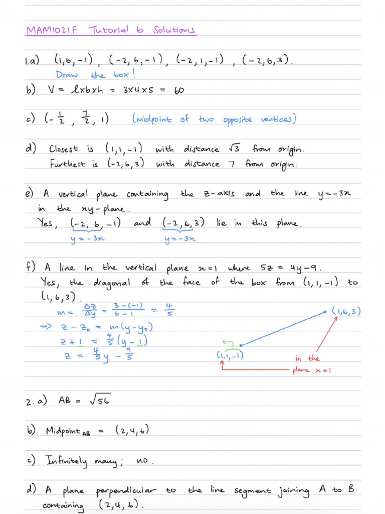 Tutorial 6 Solutions | PDF