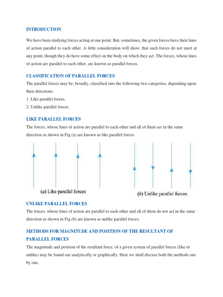 Module-3 Parallel Forces | PDF