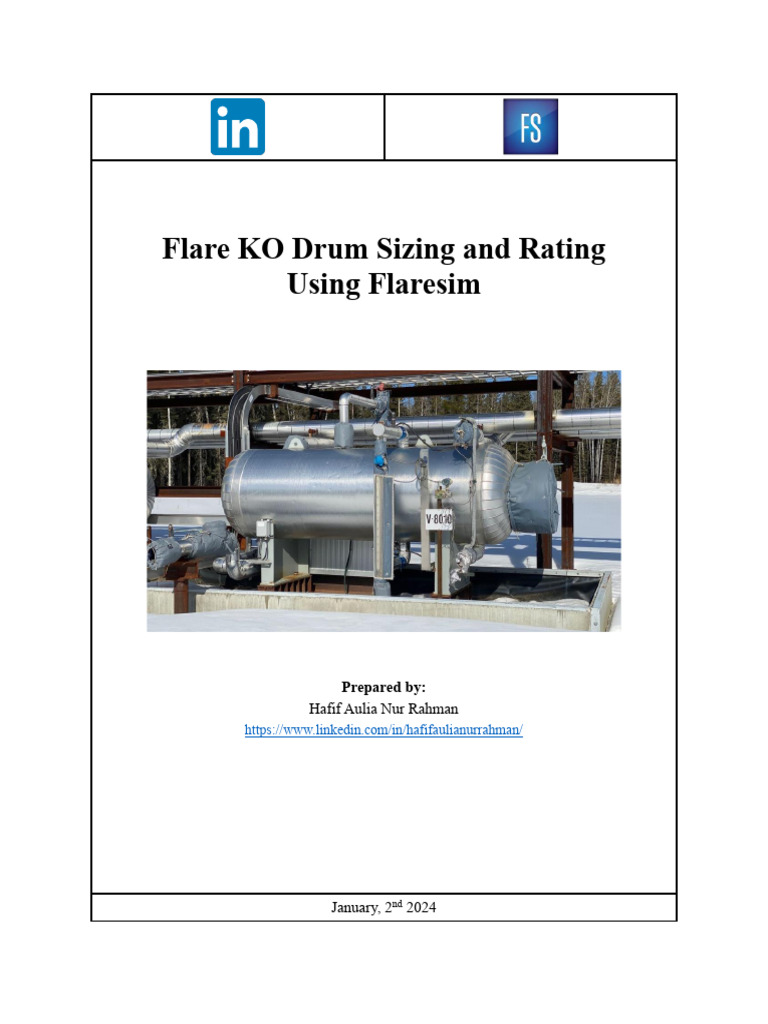 Flare KO Drum Sizing and Rating Using Flaresim: Hafif Aulia Nur Rahman | PDF