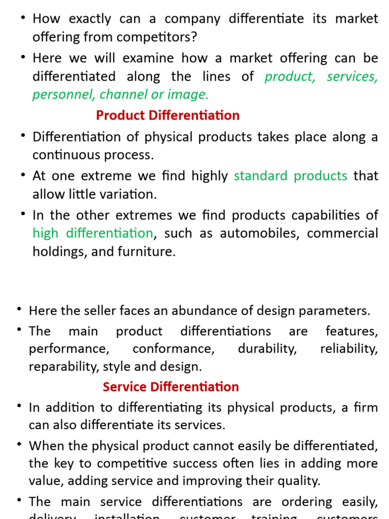 Differentiation | PDF | Brand | Product (Business)