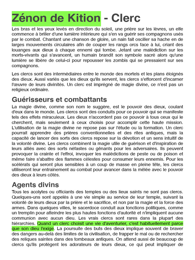 Zénon de Kition Clerc DD | PDF