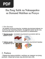 Ano Ang Kahulugan NG Demand, Demand Function | PDF