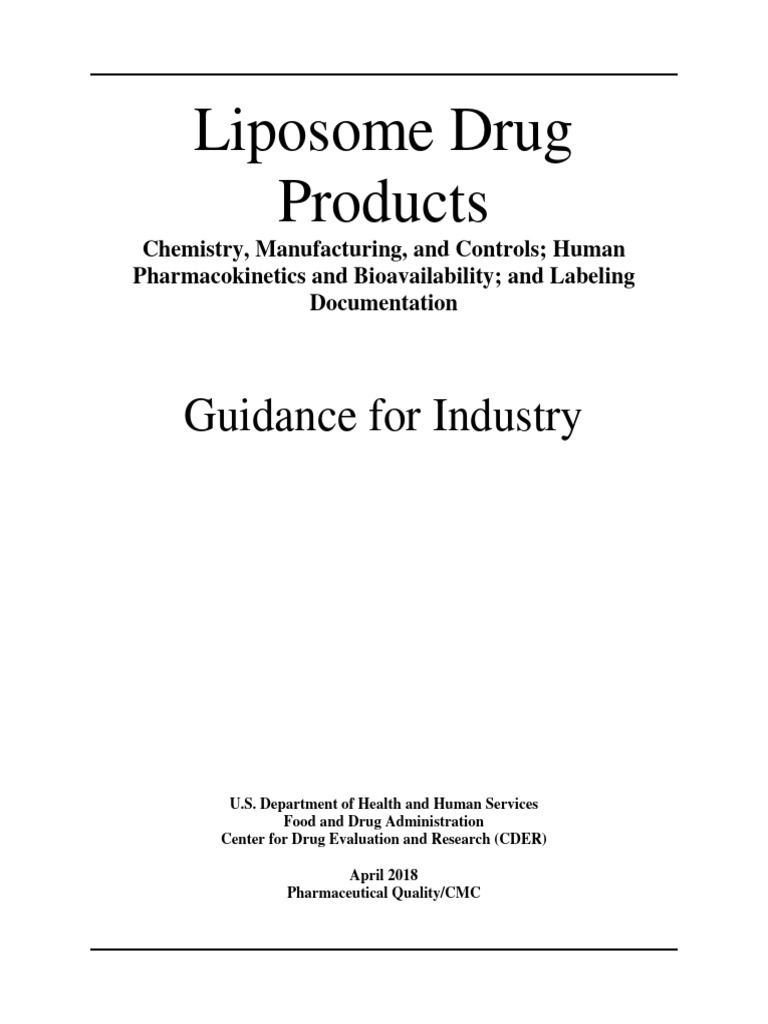 Liposome Drug Product Guidance | PDF