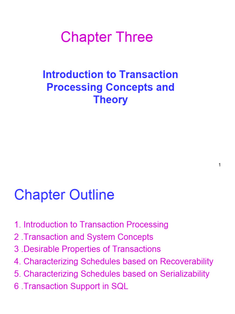 Chapter 3 - Transaction Management | PDF