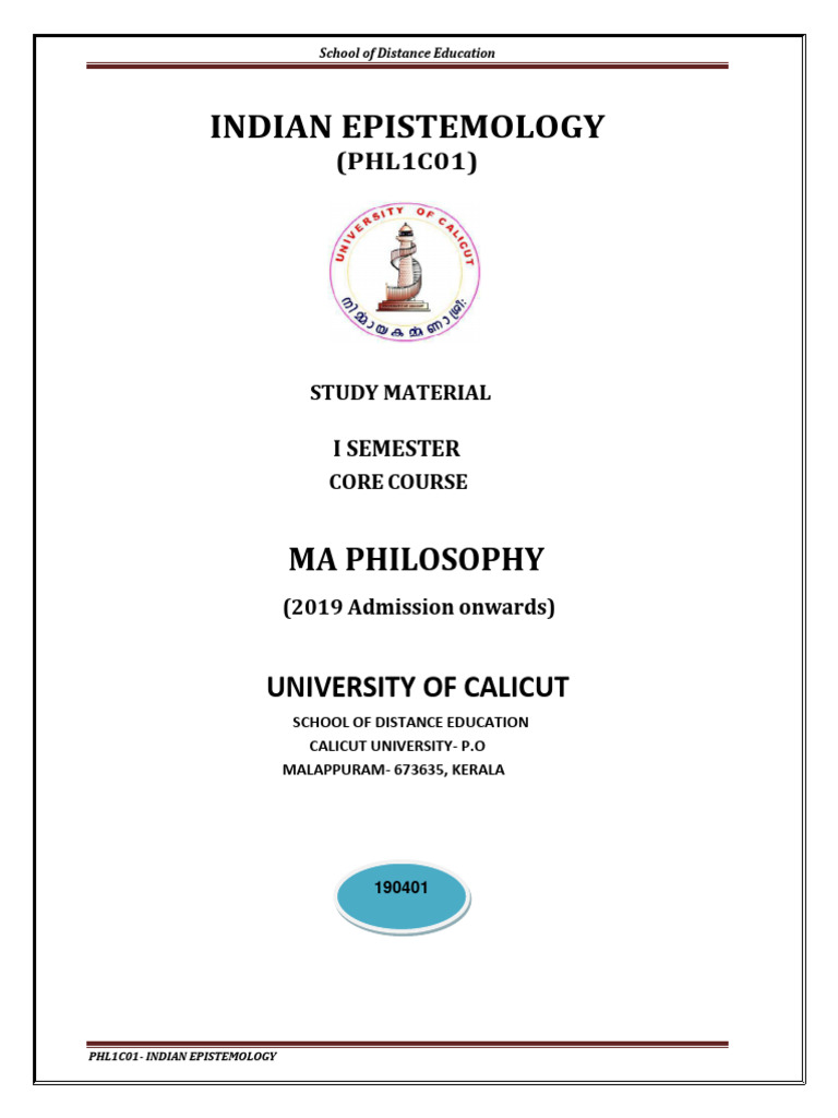 Indian Epistemology Pdf Knowledge Perception