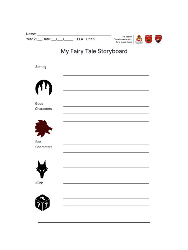 Fairy Tale Storyboard Template | PDF