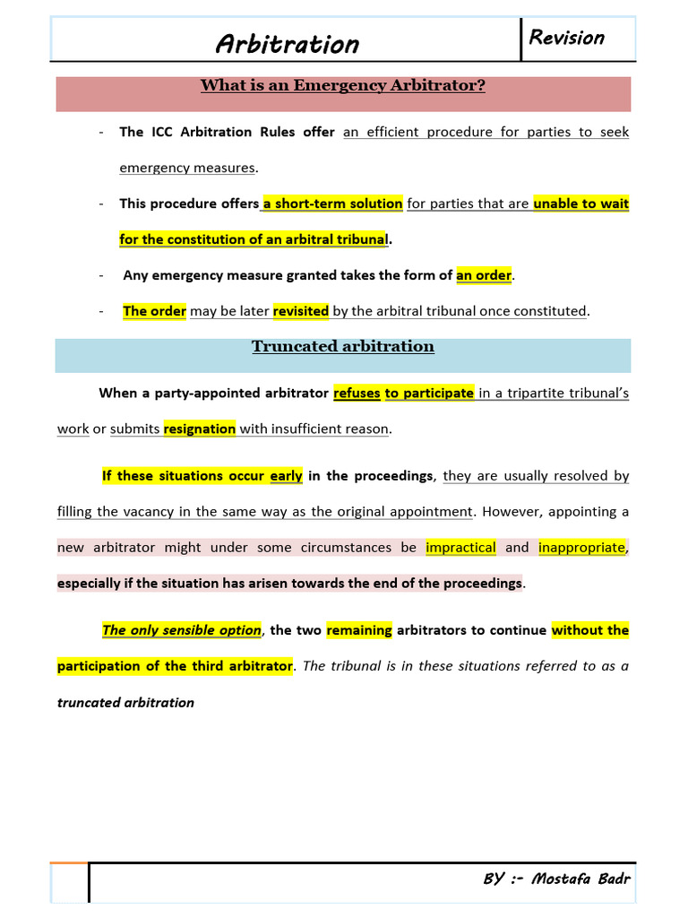 UNCITRAL + Emergency + Fast Track Arb 2024-01-06 12 - 50 - 23 | PDF