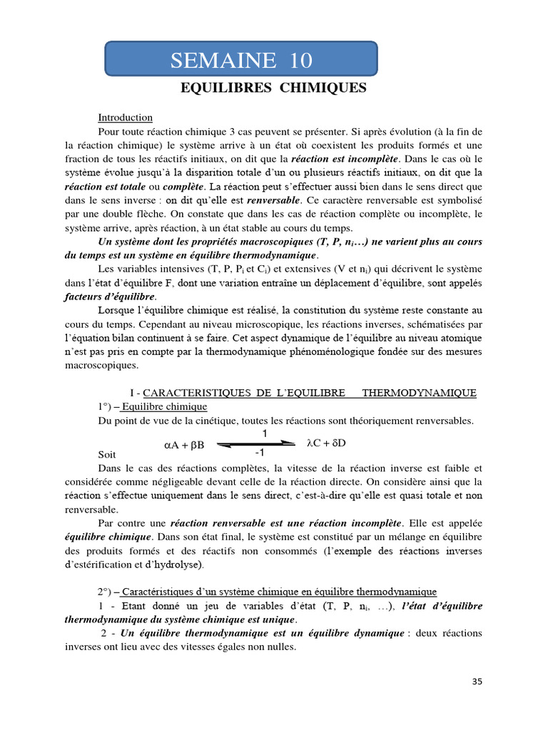 Cours Thermo Medecine - Semaine10 | PDF