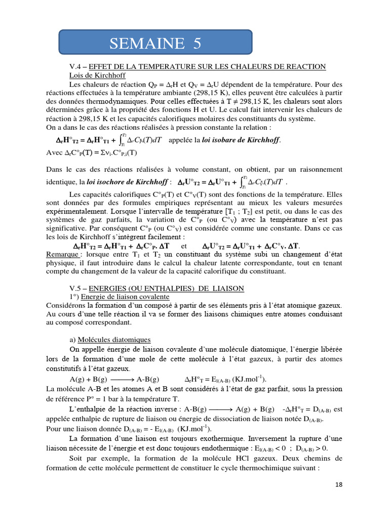 Cours Thermo Medecine_semaine5 | PDF