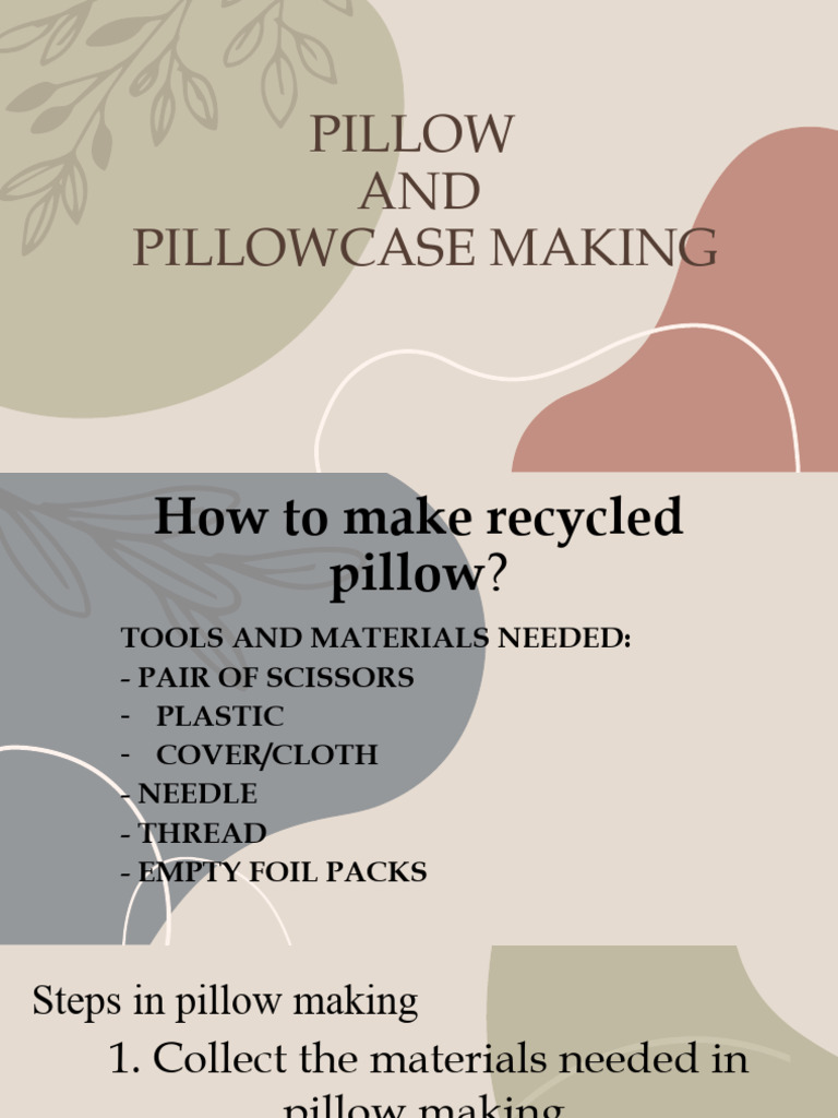 Making Recycled Pillows and Pillowcases | PDF