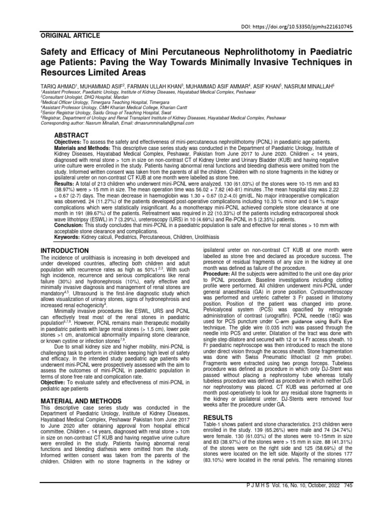 03 PCNL Paeds Pjmhs | PDF